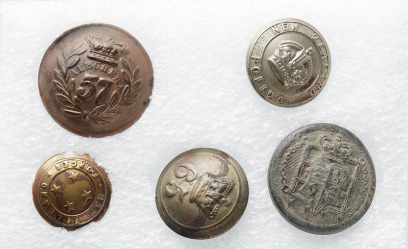 Buttons, Assorted, Military and Police; P. Tait & Co.; 1800-1920; RI ...