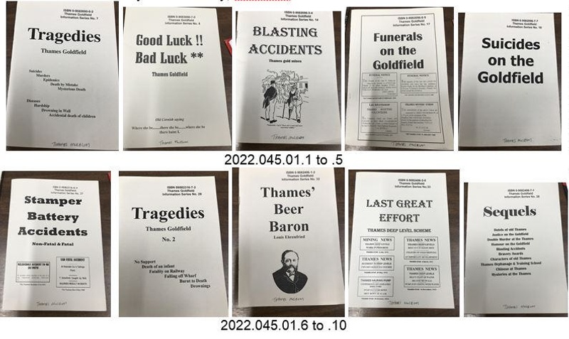 Booklets, Thames Goldfield Information Series (10); David Arbury ...