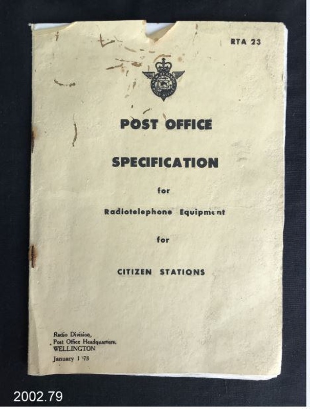 Booklet, Post Office Specification; New Zealand Post Office; 2002.79 b | eHive