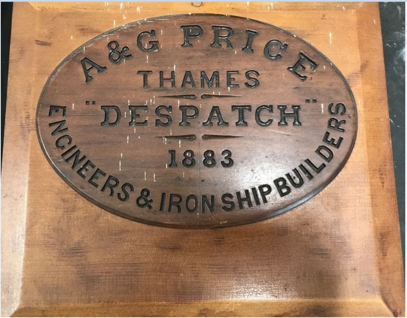 Plaque, Dispatch 1883 A & G Price Ltd; A & G Price Ltd; 2017.2070 | eHive