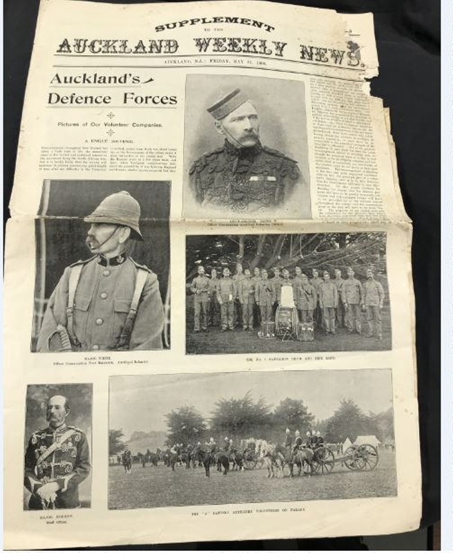 Newspaper, Defence Forces Supplement; Auckland Weekly News; 1900; 2023. ...