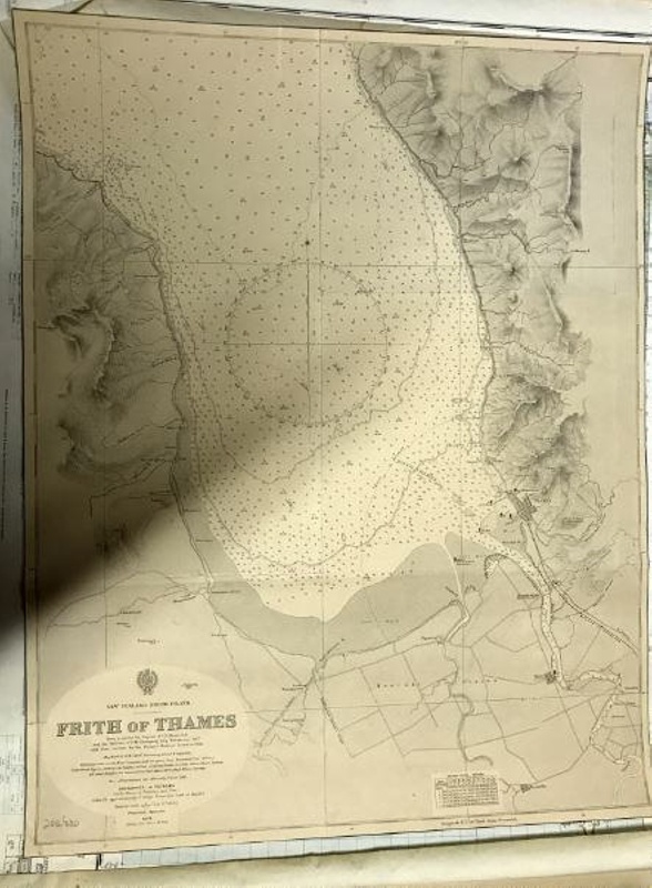 Map, Topographical Firth of Thames; Thames Harbour Board; c1937; 2016 ...