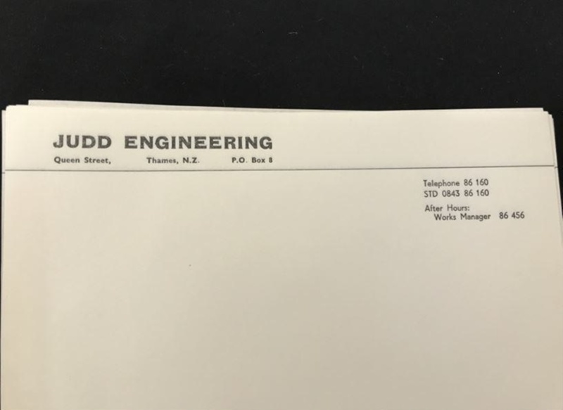Paper, Letterhead Judd’s; Judd Engineering; 2022.060.01 | eHive