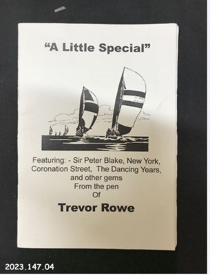 Booklet, “A Little Special”; Trevor Rowe; 2023.147.04 | eHive