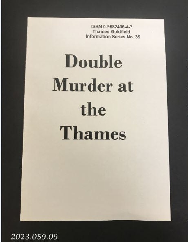 Booklet, Double Murder; David Arbury; ISBN 0-9582406-4-7; 2023.059.09 ...