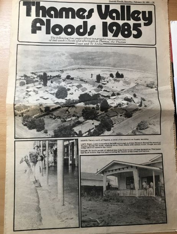 Newspaper, Flood Issue; Hauraki Herald; 23 February 1985; 2021.288.02 ...
