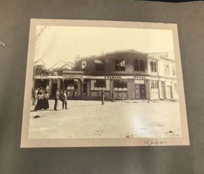 Photograph, Royal Hotel Fire; unknown; 13 July 1903; 2021.214.04 | eHive