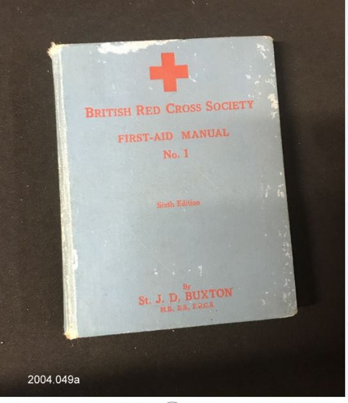 Book, British Red Cross Society, First-Aid Manual, No 1; St. J. D ...