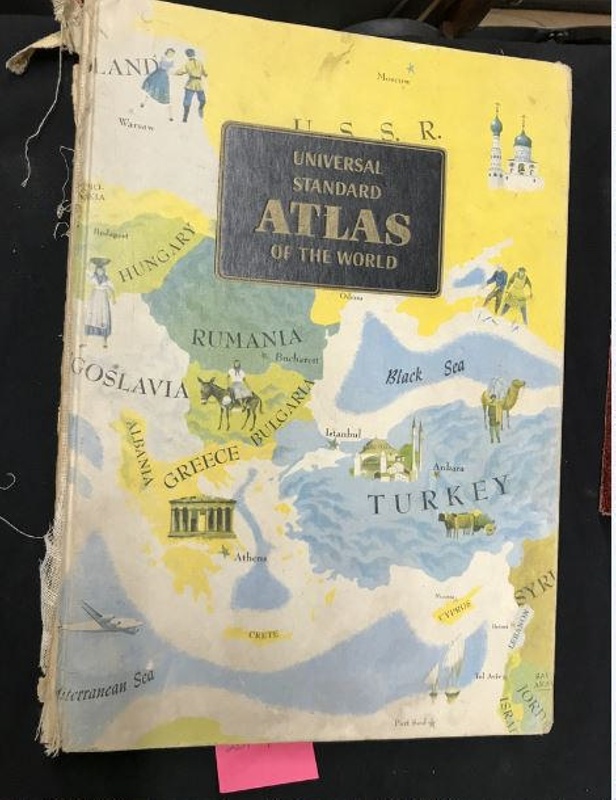 Book, Universal Standard Atlas of the World; Anthony M Krahbayer; 1961 ...