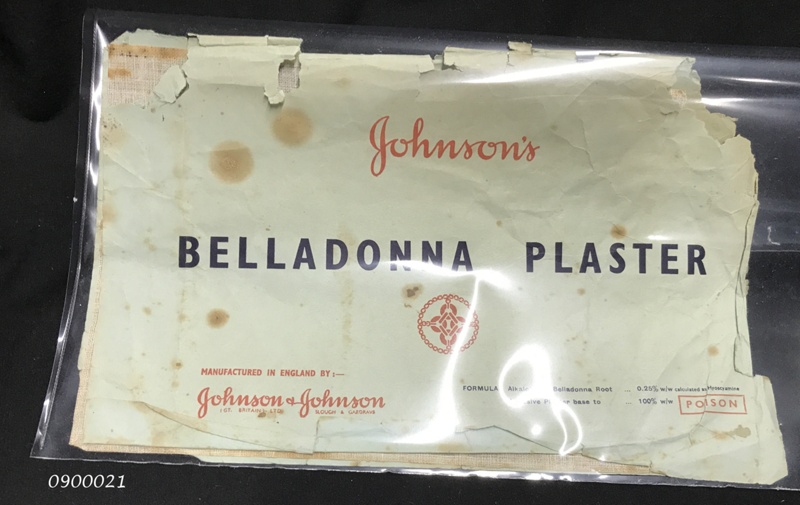 Johnson's Belladonna Plaster; Johnson and Johnson Pty Ltd; 0900021 | eHive