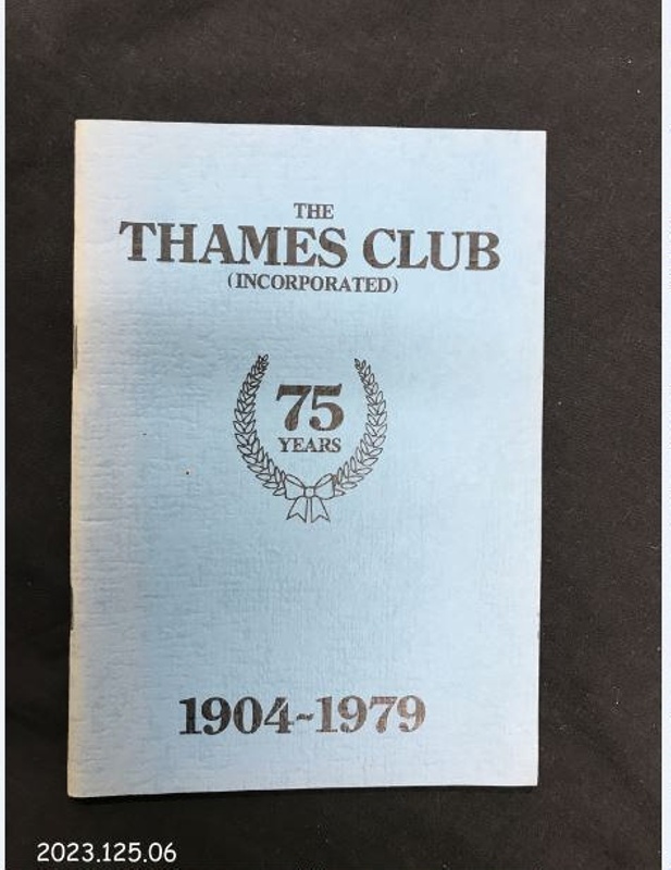 Booklet. The Thames Club; The Thames Club; 1979; 2023.125.06 | eHive