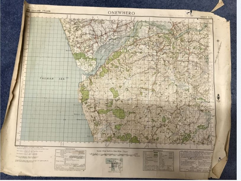 Map, Topographical Onewhero; Whitcombe and Tombs Ltd; 1942; 2016.305 ...