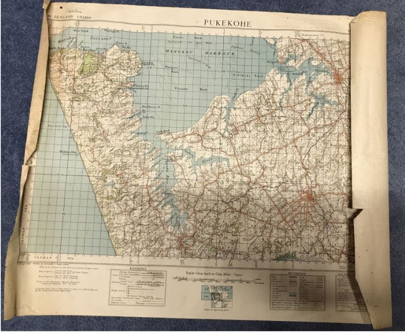 Map, Topographical Pukekohe; Whitcombe and Tombs Ltd; 1942; 2016.304 ...