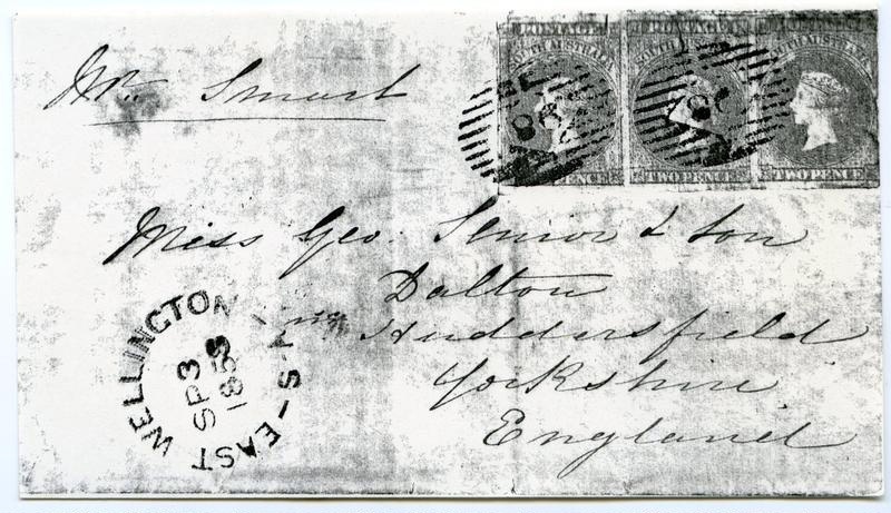 Xeroxed copy of the front of an envelope.; 2011.5334.41 | eHive