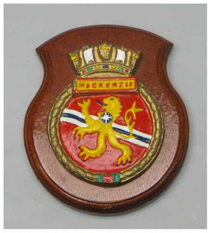Plaque, HMCS Mackenzie; 2005.4991.48 | eHive