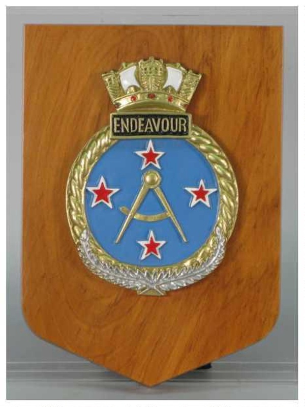 Plaque, HMNZS Endeavour; Badges and Crests Ltd; 2005.4991.81 | eHive