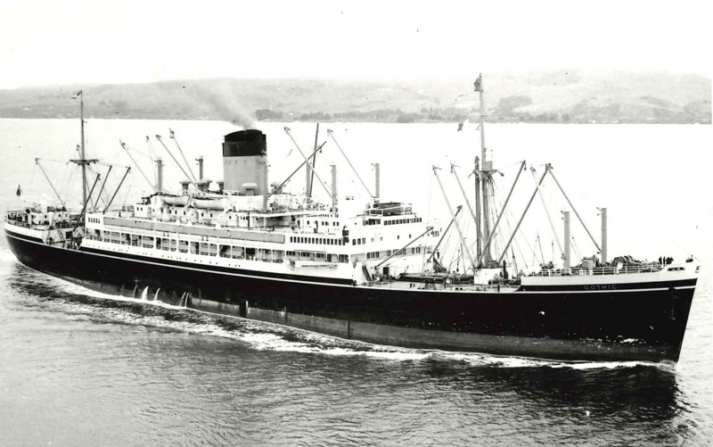 Photograph, passenger refrigerated cargo ship "GOTHIC"; BainWright; PC ...
