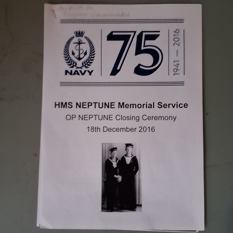 Program, Commemorative, HMS NEPTUNE, 75 Years; New Navy; PC.25.09.26 ...