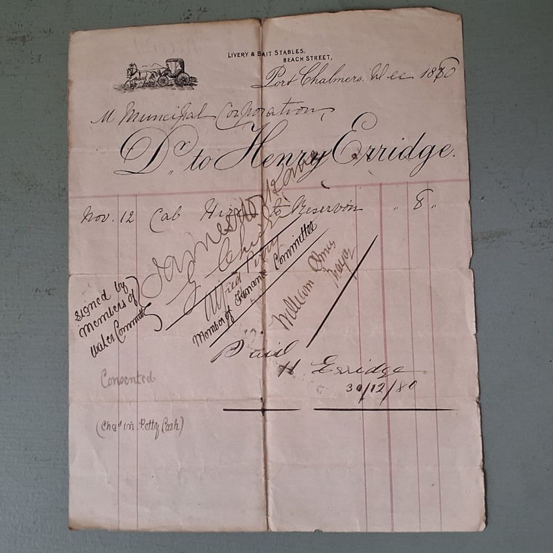 Receipt, LIVERY & BAIT STABLES 1880; PC.26.04 | eHive