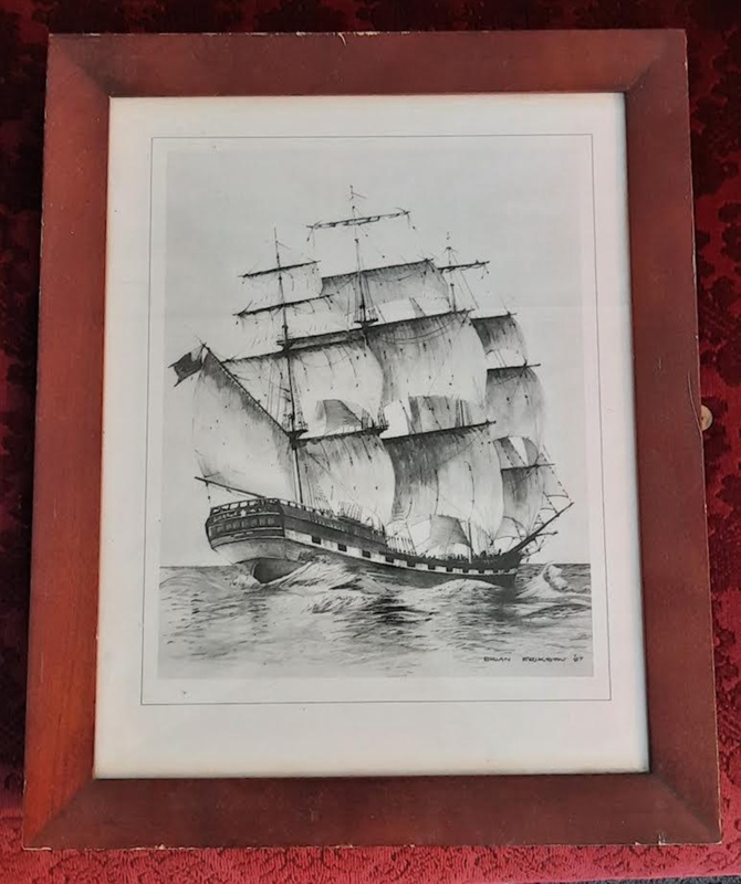 Edwin Fox Under Sail - Print; Erikson, Brian; 1987 | eHive