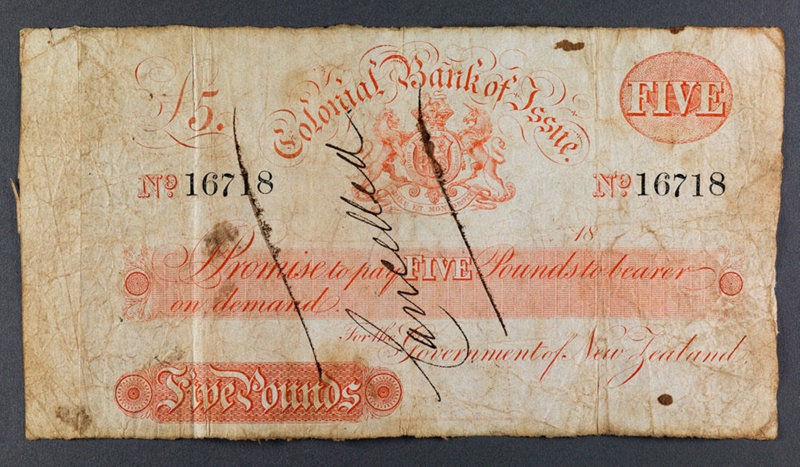 Colonial Bank of Issue 1890 Five Pounds | eHive