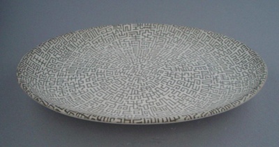 Oval plate - Yucatan pattern; Crown Lynn Potteries Limited; 1968-1978; 2009.1.10... | eHive