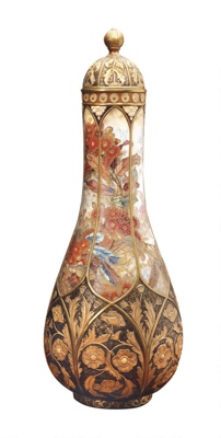Doulton & Co., Artist: Louis Bilton, Vase and cover, Burslem ...