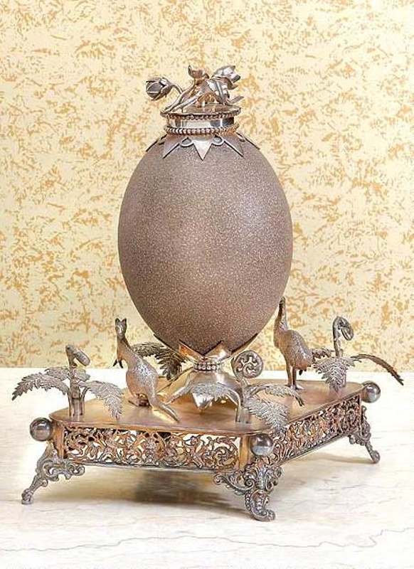 William Kerr, Mounted emu egg inkwell, Sydney, c.1906, (EPNS ...