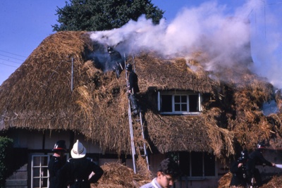Thatch Fire at Rising Sun Cottage; EHHTM-s00 236 | eHive