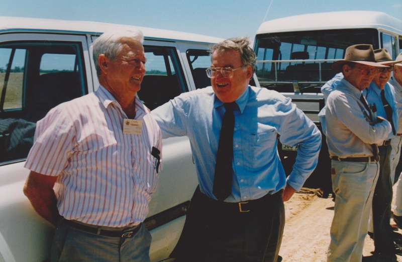 "Crushy", Dr Tom Murphy, Sir James Walker, Lloyd Walker at site of ...