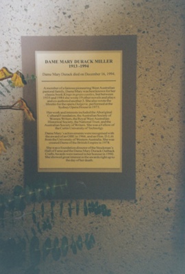 Photograph - Tribute to Dame Mary Durack - Miller at the Stockman's ...