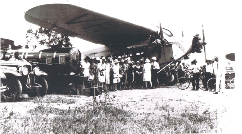 Three engine plane with a crowd; 7969 | eHive