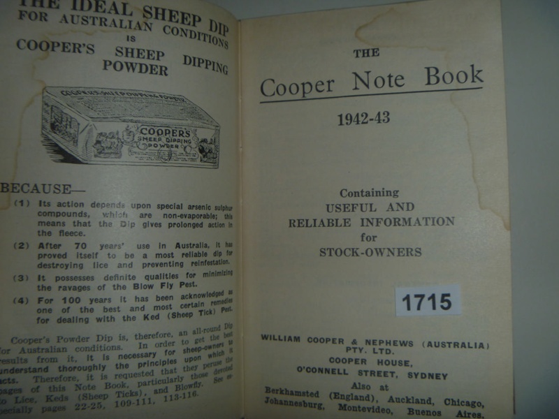 The Cooper Note Book.; William Cooper and Nephews (Australia) Ltd ...