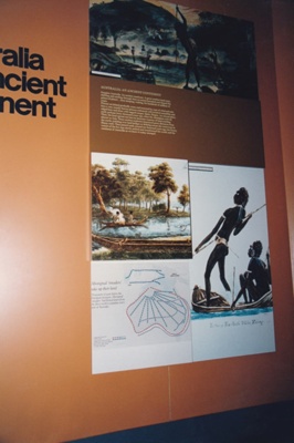 Photograph of 'Aboriginal 'invaders' take up their land' display at ...