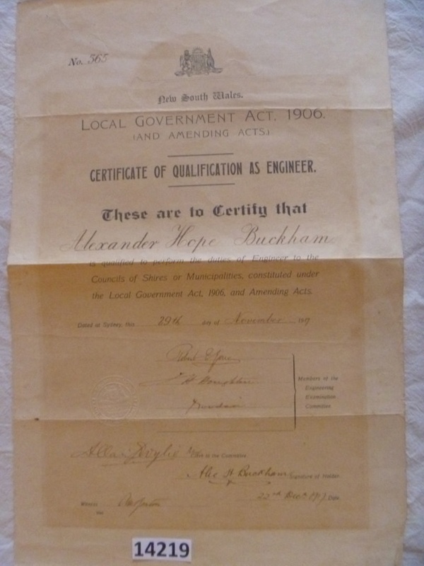 Document: Institute of Surveyors Diploma, Certificate of Qualification ...