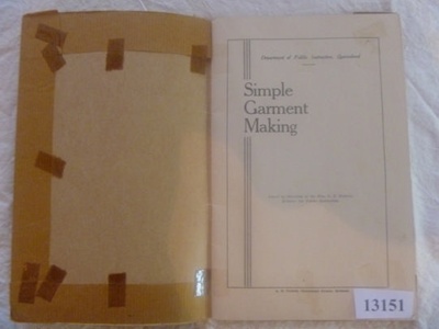 Text book: Simple Garment Making; Department of Public Instruction ...