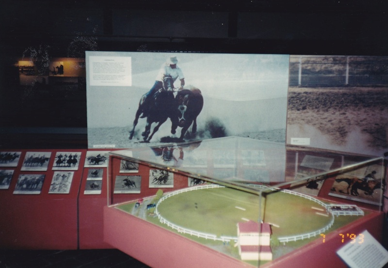 Photograph of display of arena inside Stockman's Hall of Fame. ; 7 July ...