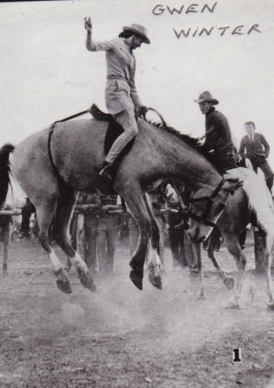 Photograph - Gwen Winter - Champion Lady Saddle Bronc Rider; 1952 ...