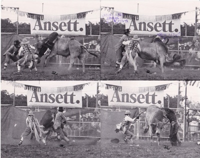 Photograph - Rodeo Clowns at the Rockhampton Rodeo; Double Dee; 1985 ...