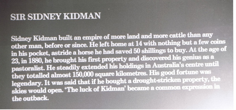 Photograph - Museum Label titled 'Sir Sidney Kidman'.; 9011 | eHive