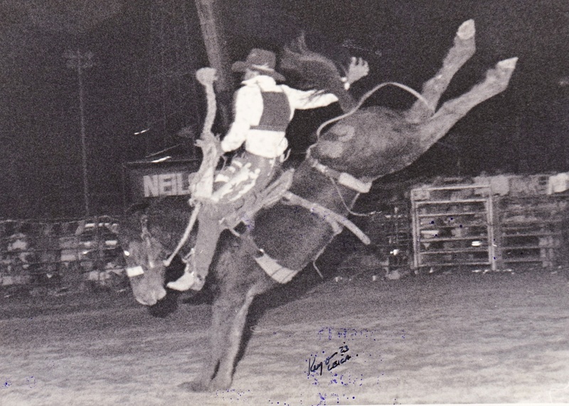Photograph - Ray Hermann winning Bronc Ride at Townsville Show Rodeo ...