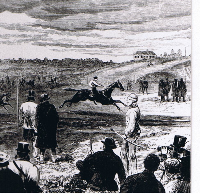 Photograph - painting of a horse race. ; c 1850; 9169 on eHive