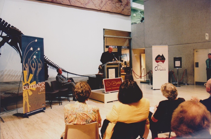 Photograph - Peter Andrews presenting at the Dame Mary Durack Art and ...
