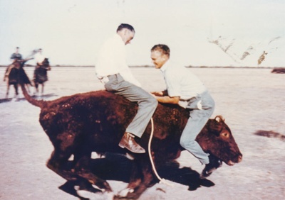 Photograph - Dennis Morean and Jack Travis at the Races Rodeo at ...