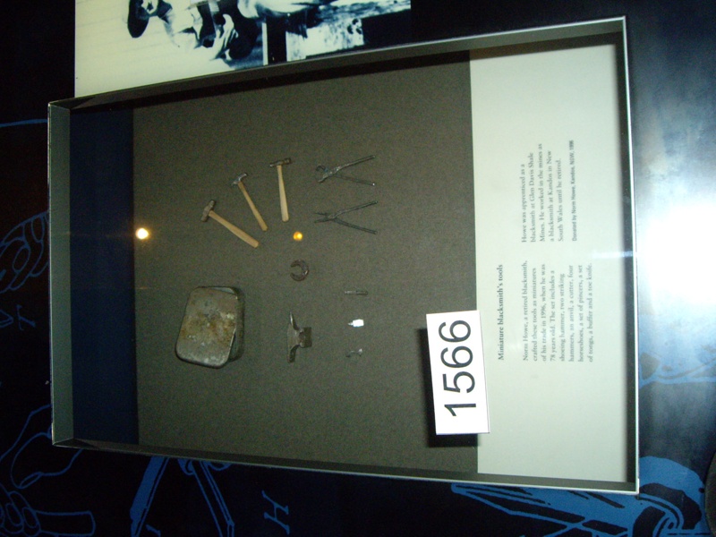 Miniature blacksmith tools; Howe, Norm; 1996; 1566 | eHive