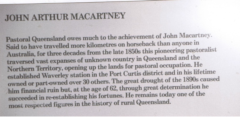 Notice re John Arthur Macartney , pastoralist and explorer who rode ...