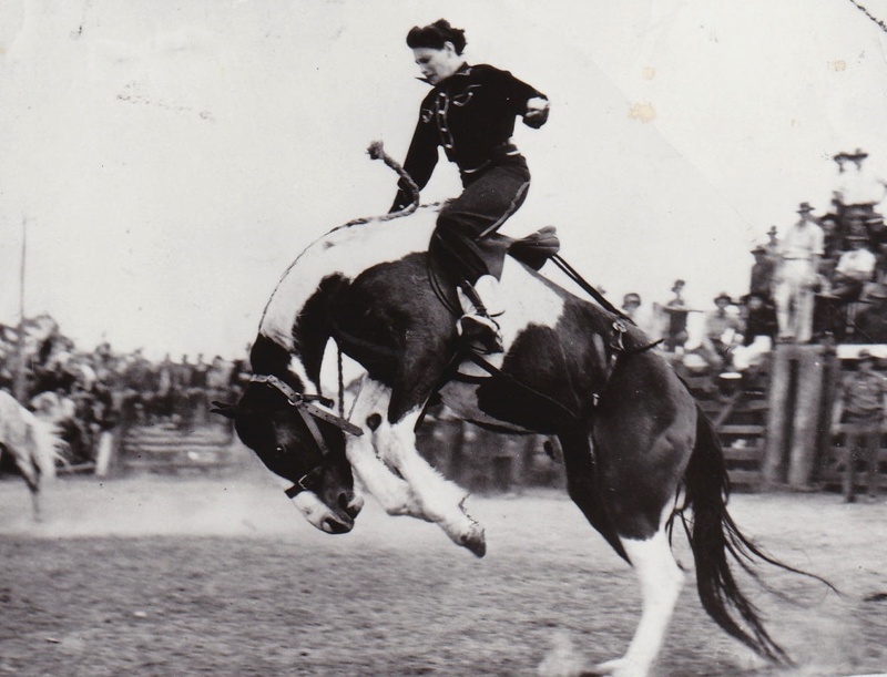 Photograph - K Gill Lady saddle bronc riding champion. ; 1947 - 1948 ...