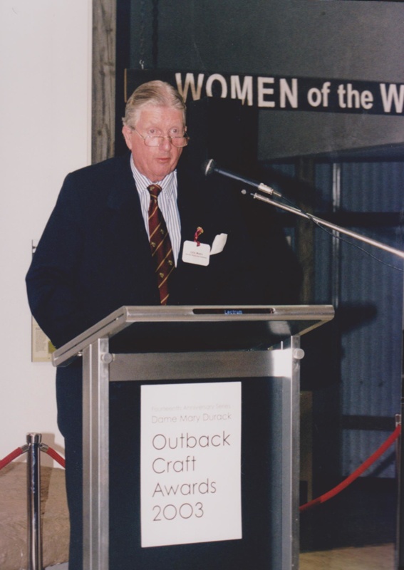 Photograph - Colin Munro addresses the audience at the Dame Mary Durack ...