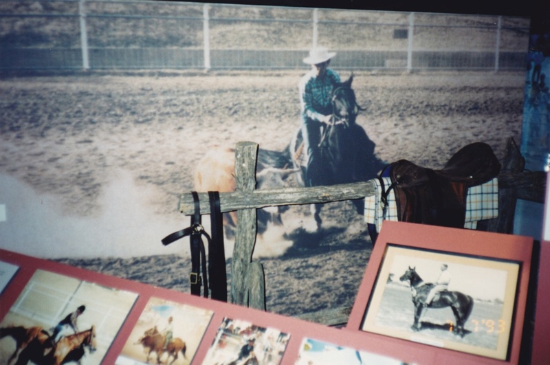Photograph of display of stockmen, inside Stockman's Hall of Fame ...