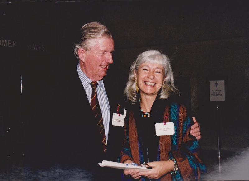 Photograph - Colin Munro hands Helen Barnard her prize at the Dame Mary ...